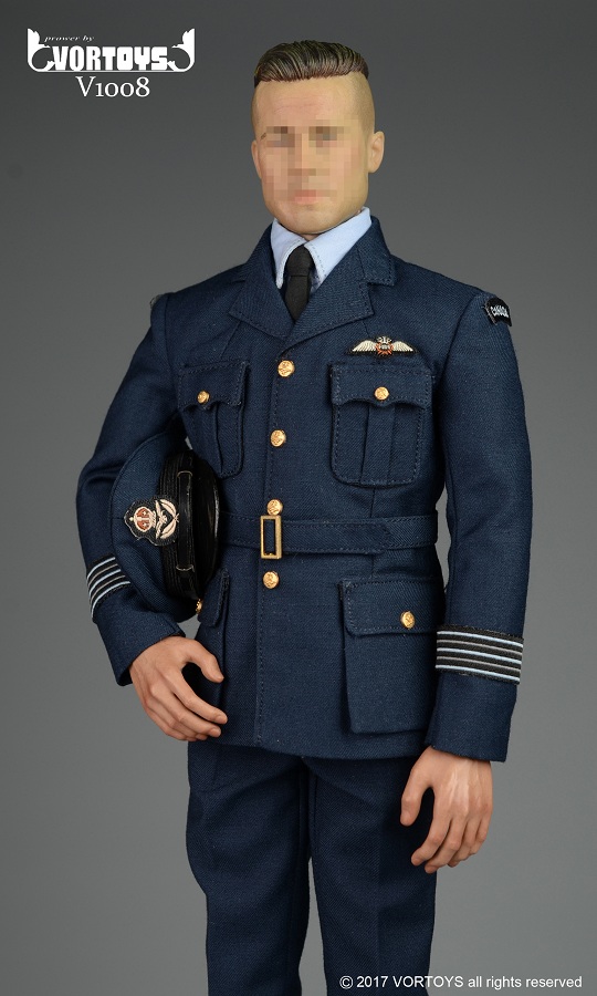 [VOR-1008] VORTOYS 1:6 WWII Allies Flying Officer Figure Accessory ...