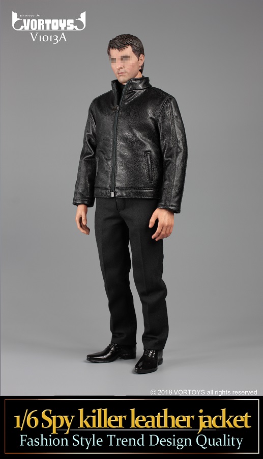 [VOR-1013A] Black Spy Killer 1/6 Figure Leather Jacket by VORTOYS ...