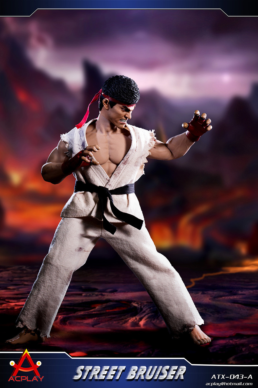 [AP-ATX043A] 1/6 White Street Bruiser Martial Artist with Head by ...