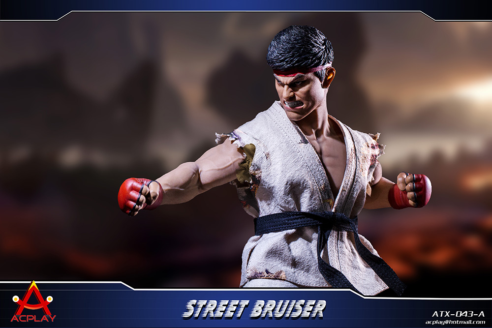 [AP-ATX043A] 1/6 White Street Bruiser Martial Artist with Head by ...