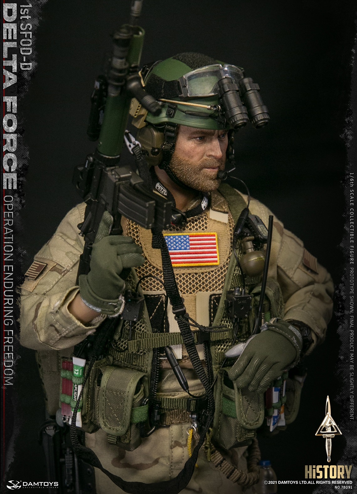 DAM Toys DELTA FORCE 1st SFOD-D Operation Enduring Freedom 1/6 Figure ...