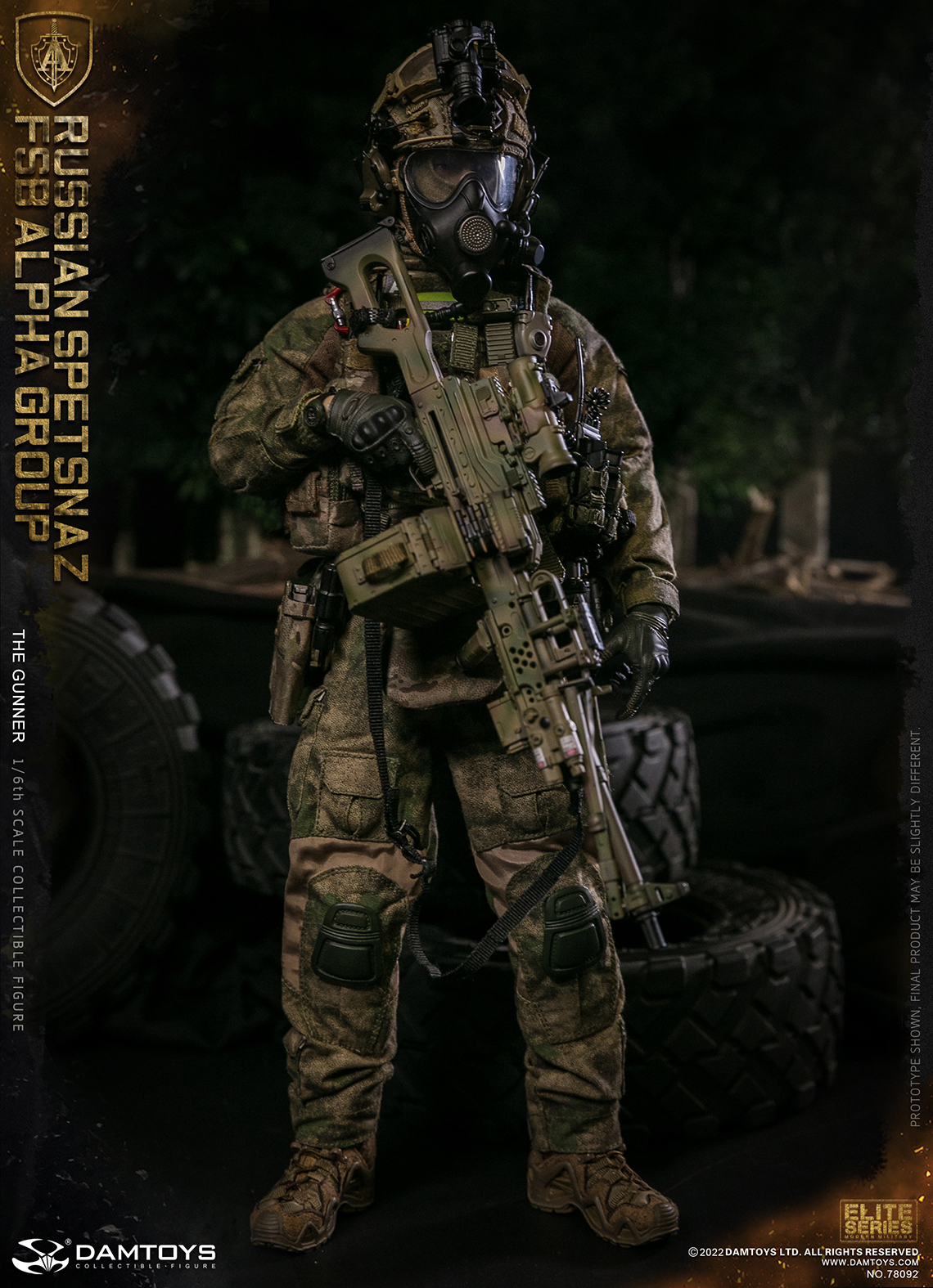 DAM Toys RUSSIAN SPETSNAZ FSB ALPHA GROUP GUNNER 1/6 Figure [DAM78092 ...