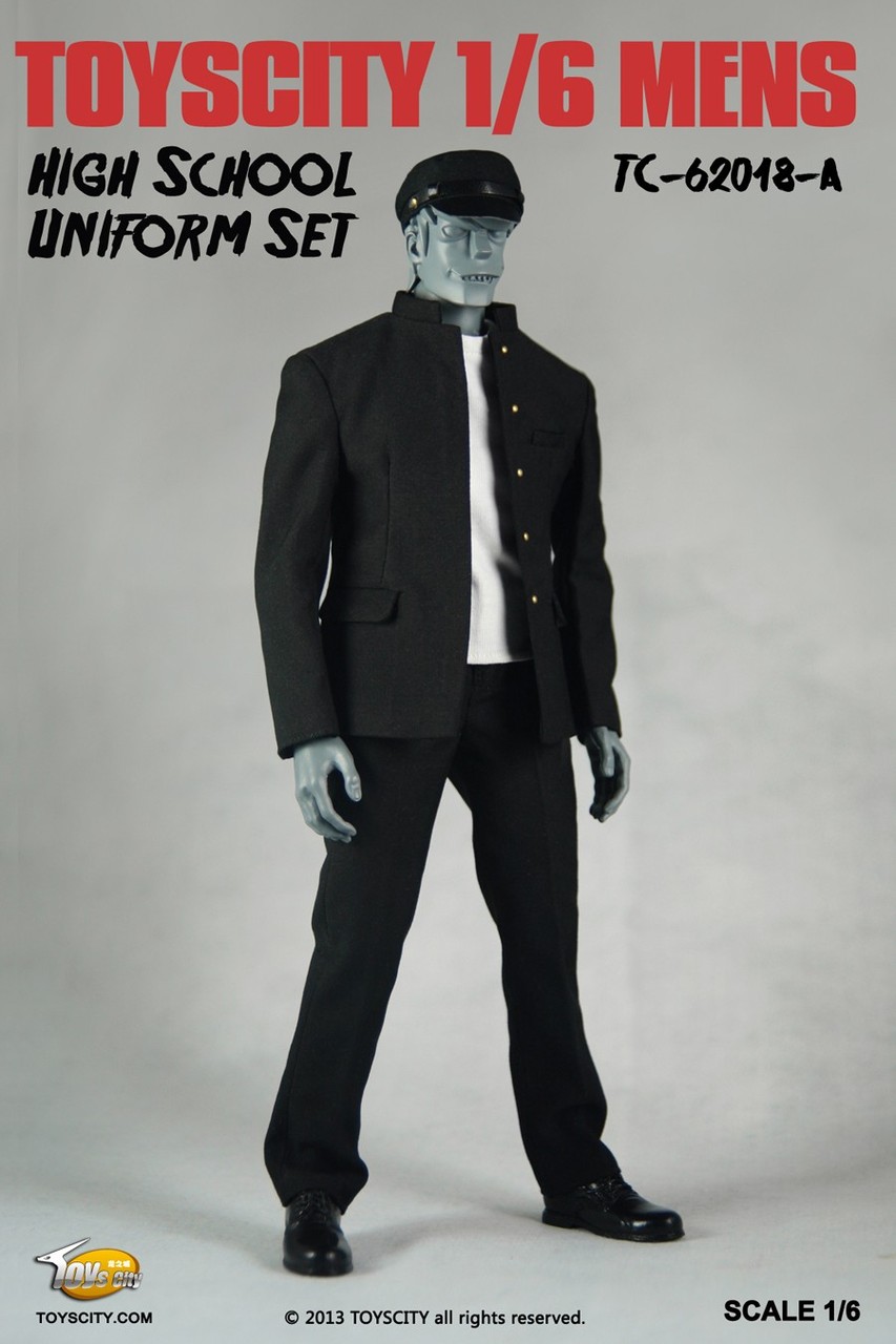 [TC-62018A] TOYS CITY - Mens High School Uniform Set (Black) - EKIA Hobbies