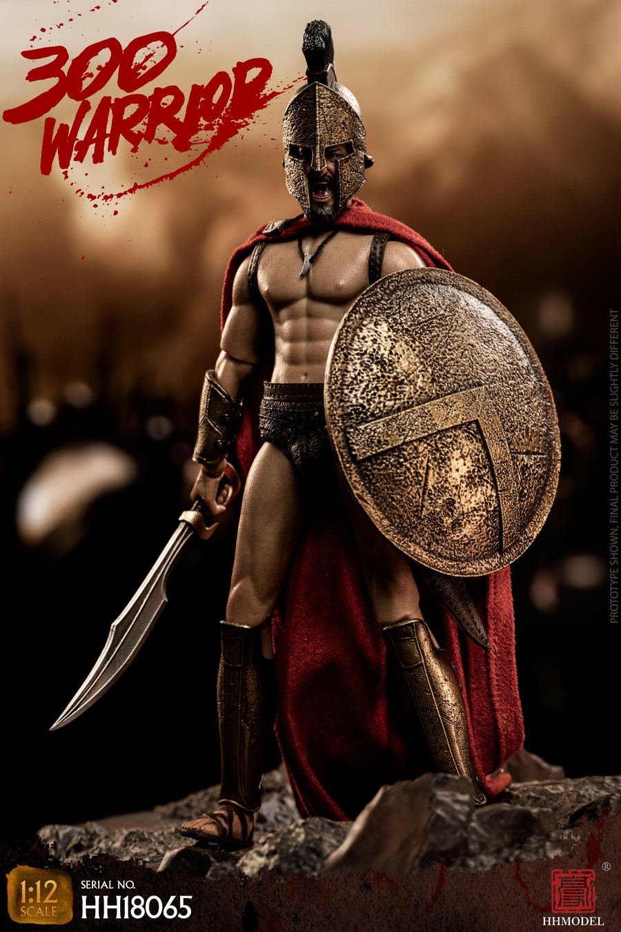 HH model 300 Sparta Warriors 1:12 Scale Figure [HY-HH18065] - EKIA Hobbies
