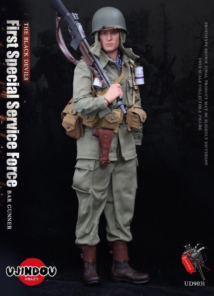 UJINDOU 1/6 WWII US First Special Service Force BAR Gunner Figure [UD-9031] - EKIA Hobbies
