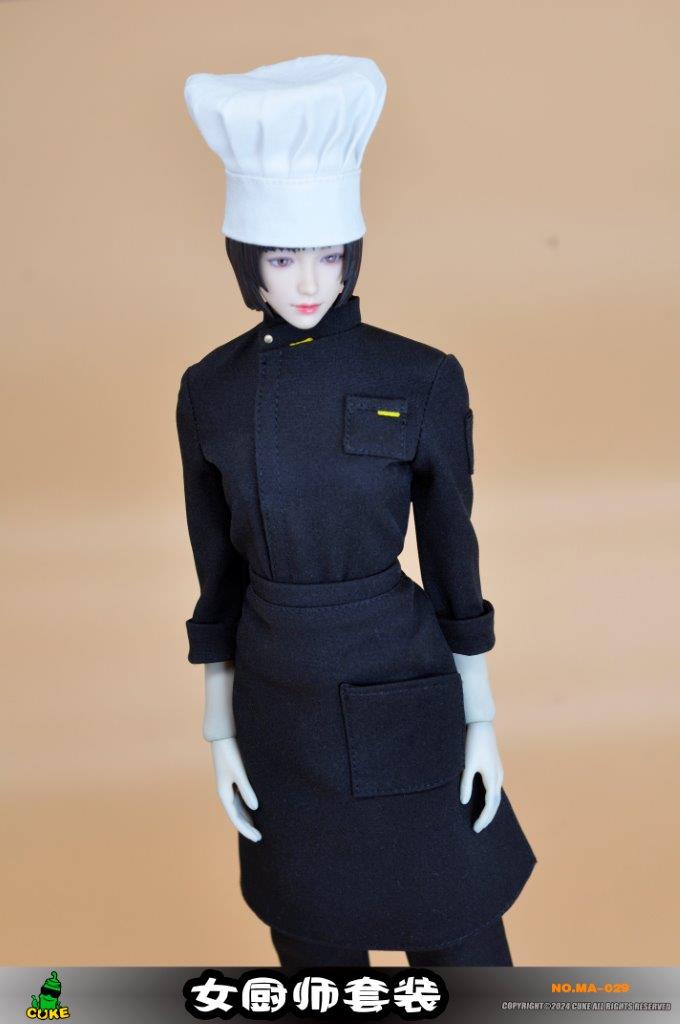 1/6 Cuke Toys Black Female Chef Uniform [CK-MA029B] - EKIA Hobbies