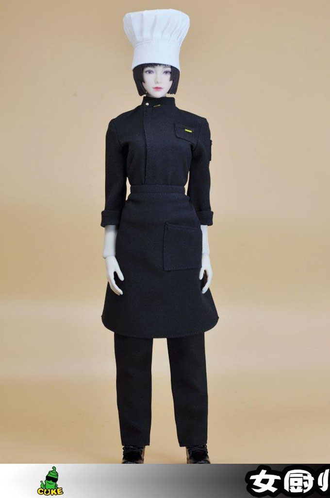 1/6 Cuke Toys Black Female Chef Uniform [CK-MA029B] - EKIA Hobbies