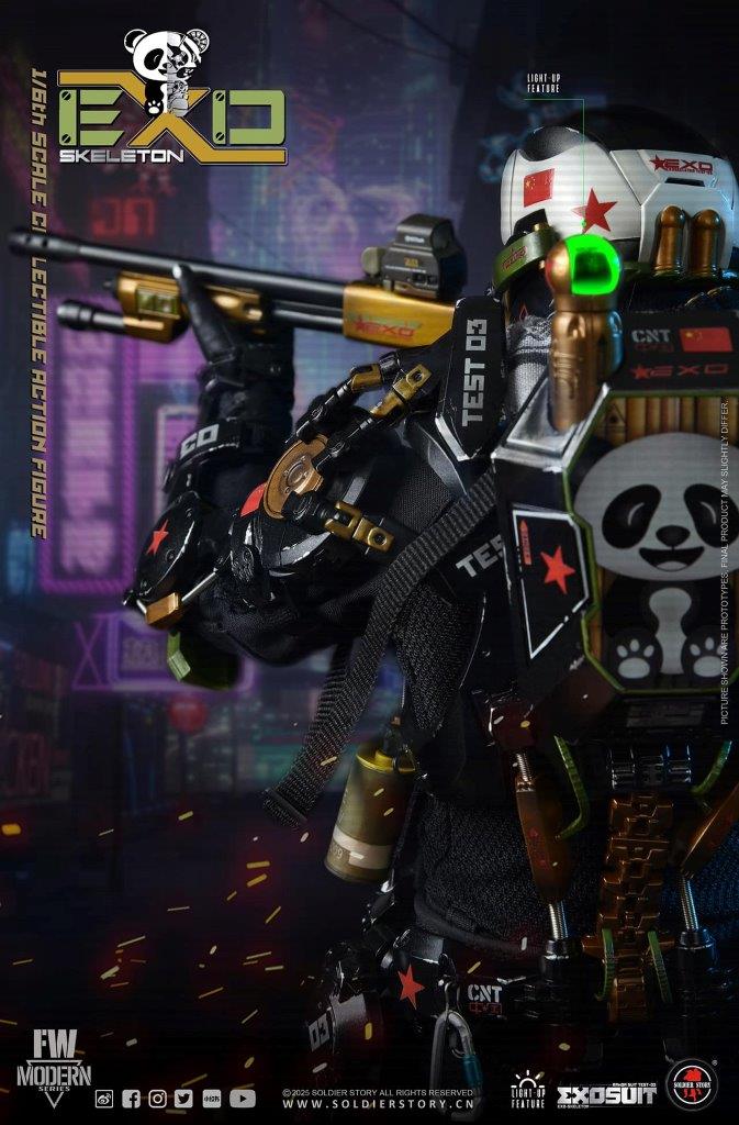 1:6 Soldier Story EXO-Skeleton Armor Suit Test -03 “Panda Division” STD ...