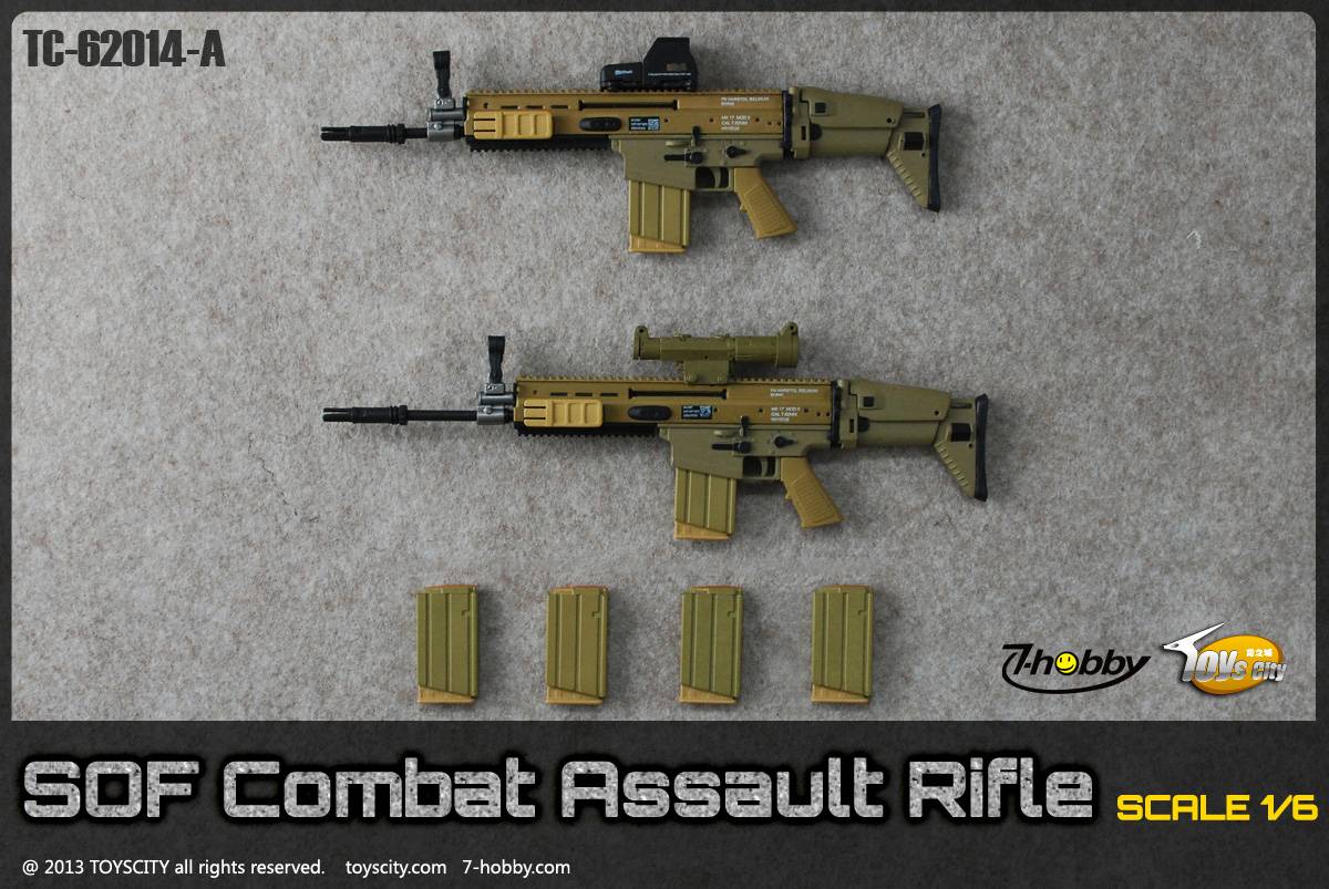 [TC-62014A] TOYSCITY 1/6 SOF Combat Assault Rifle Set in Tan Color ...