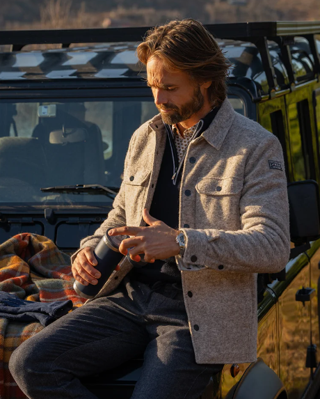 JAMARI OVERSHIRT SEA FOAM MEL - Bolder Menswear