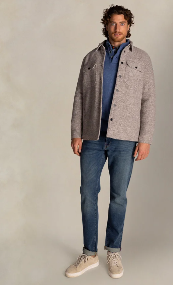 JAMARI OVERSHIRT SEA FOAM MEL - Bolder Menswear