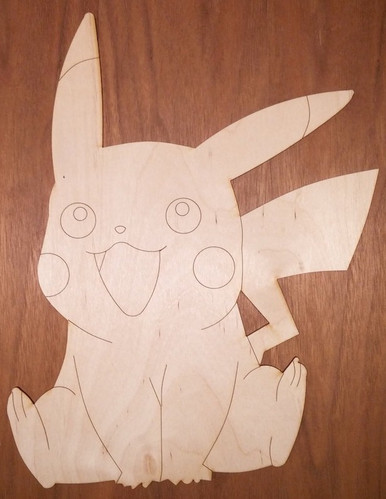 POKEMON PIKACHU CUT OUT 1/8 x 8 x 11 3/4 - THE WOOD & SHOP INC