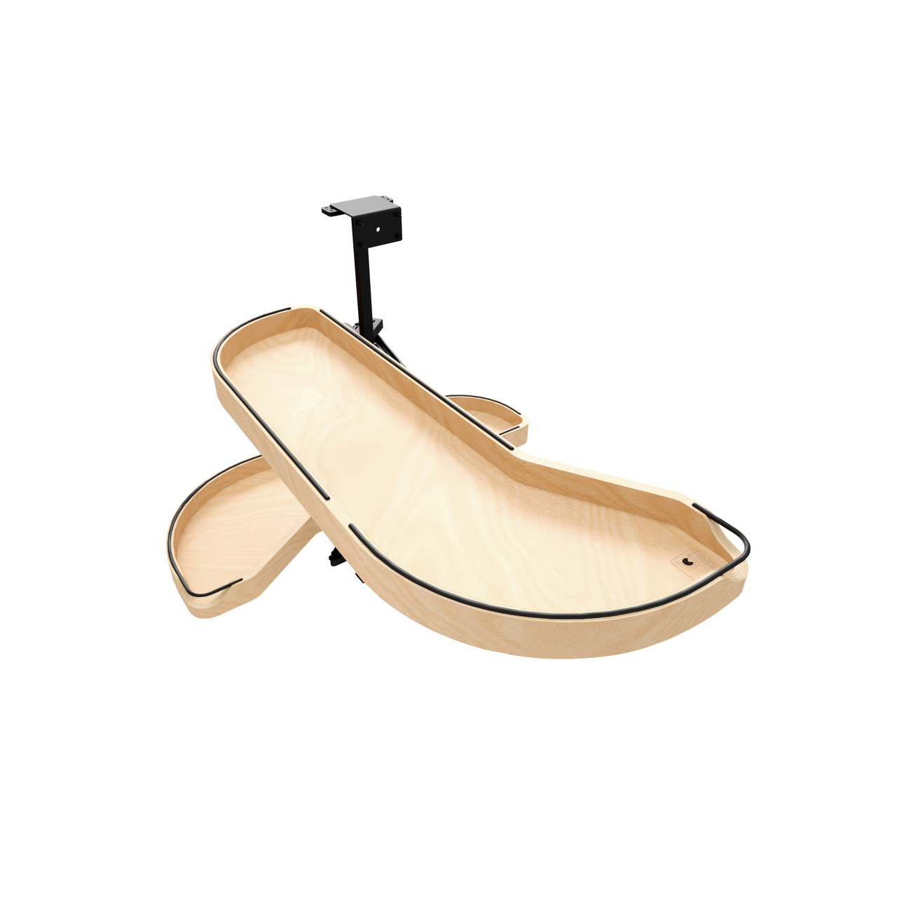 Two-Tier Craftsman Collection Maple Girasolo w/ Soft-Close and Black ...