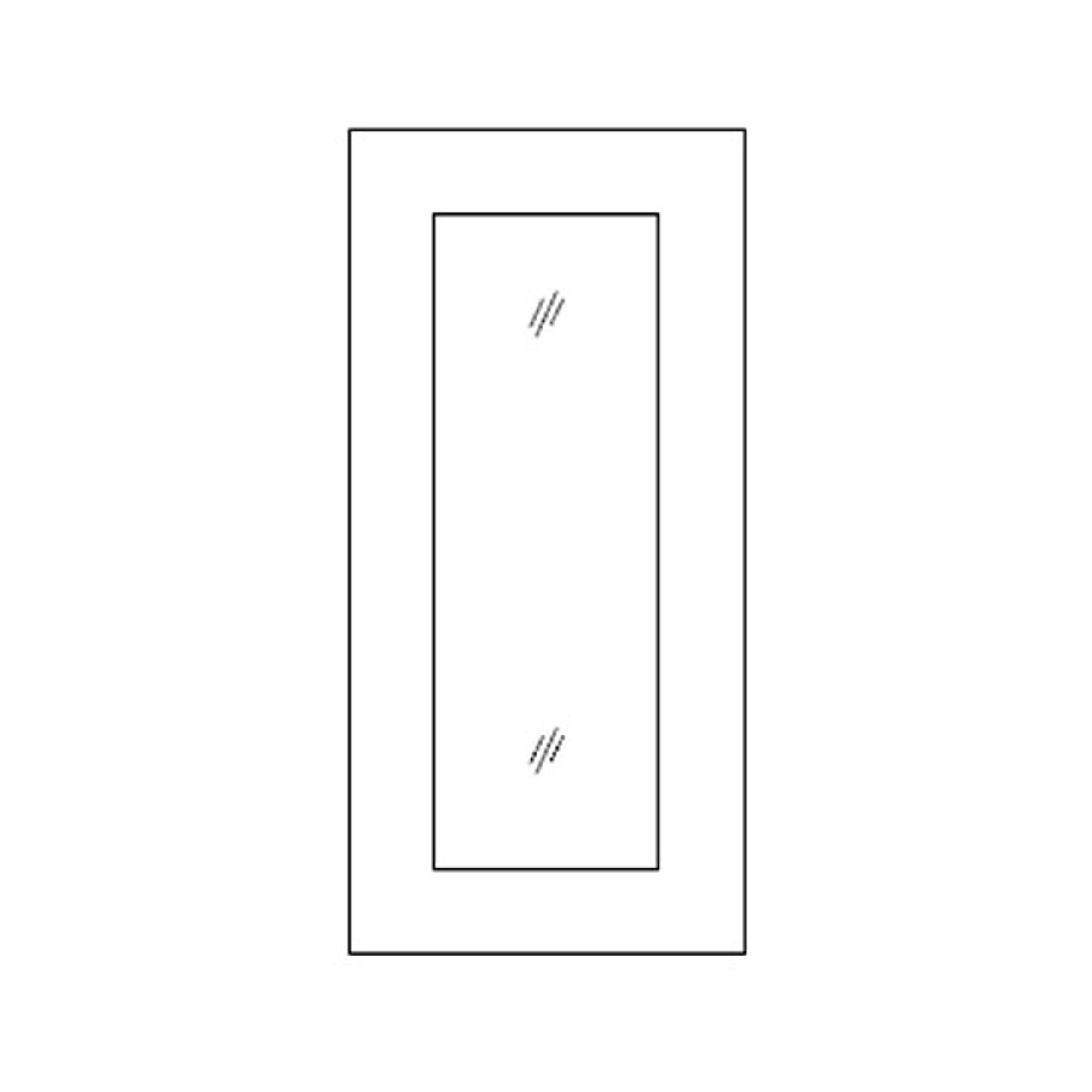 Glass Door 24 W X 36 H - Fusion Nickel Series by Fabuwood (fits W2436) - Custom Service Hardware LLC