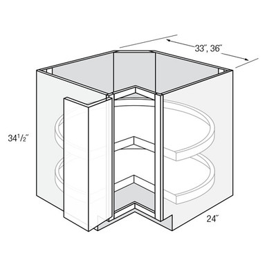 Lazy Susan Base 36 W X 34-1/2 H X 24 D - Essex Truffle by JSI - Custom ...