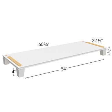Vanity Platform Vera w/ Taper Feet 60 W X 5 H X 21 D- Luna Timber by ...