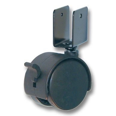 Black Twin Wheel Caster with Brake 50mm