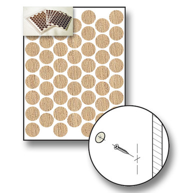 White Oak Unfinished Wood Screw Caps- 9/16