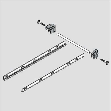 Lateral stabilizer set for Blum drawer runners