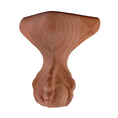 Ball & Claw Leg Rubberwood 4-1/8" x 4-1/8" x 6" - Custom Service ...