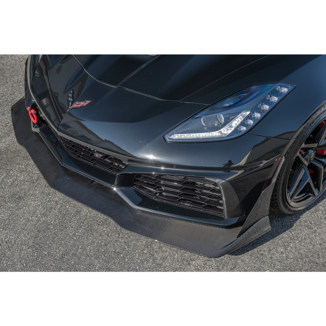 2019 Chevrolet Corvette C7 ZR1 Carbon Fiber Front Lip Splitter & Side ...