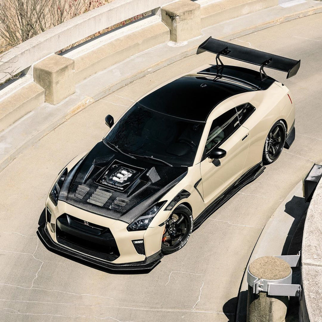 Carbon Fiber Glass Transparent Hood Ver.2 For Nissan GTR GT-R R35 2017 ...
