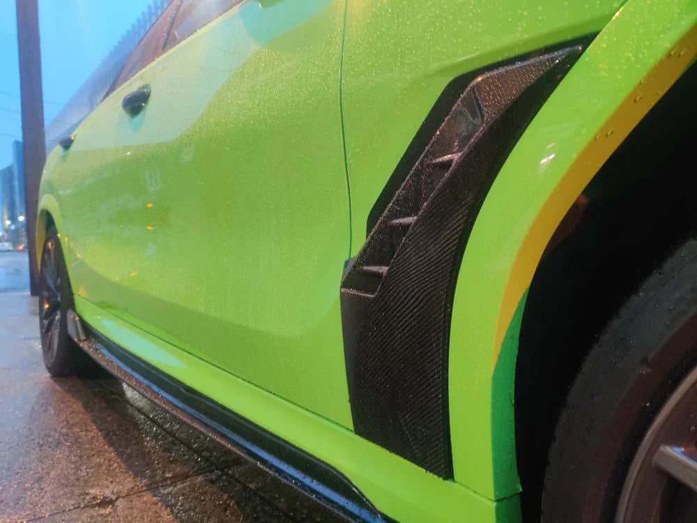 Carbon Fiber FRONT FENDER TRIM OVERLAY for BMW X6 G06 2020-ON