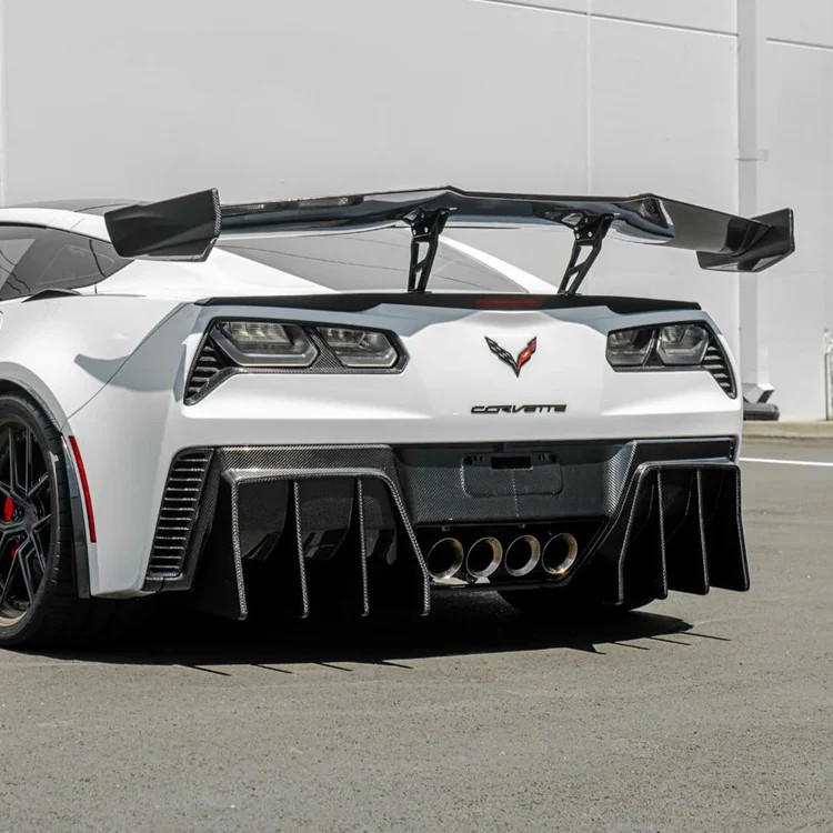 2014-2019 Chevrolet Corvette C7 ZR1 Carbon Fiber Extended Rear Spoiler ...