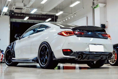 Carbon Fiber EPA V1 Type rear diffuser 3 Pcs for Infiniti Q60 CV37 17 ...