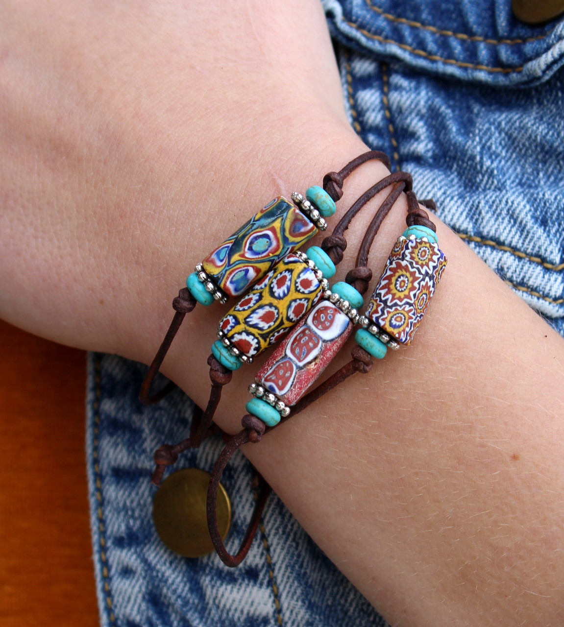Rainbow Tile Tila Stretch Bracelet | Ever Designs Jewelry