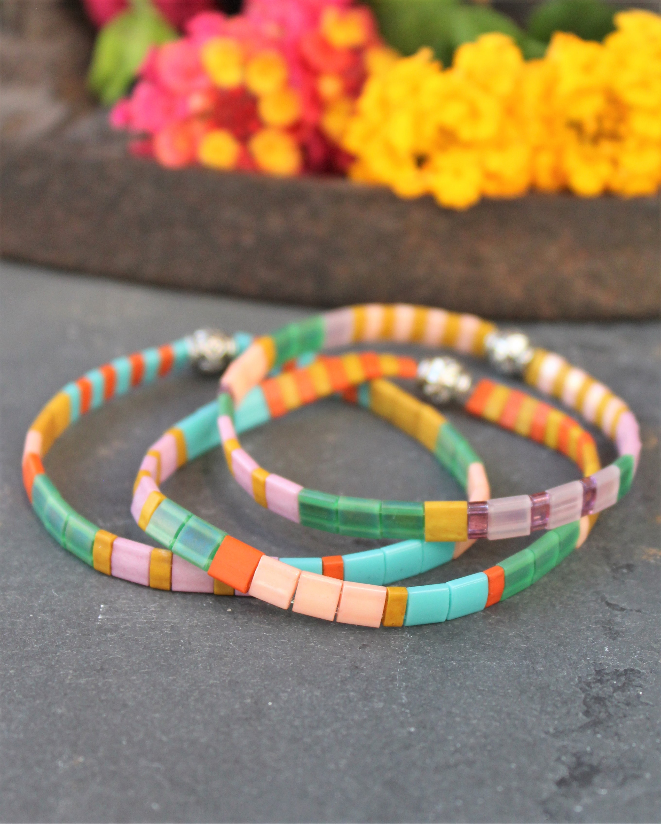 Tile Bracelet Set - Retro | Ever Designs Jewelry