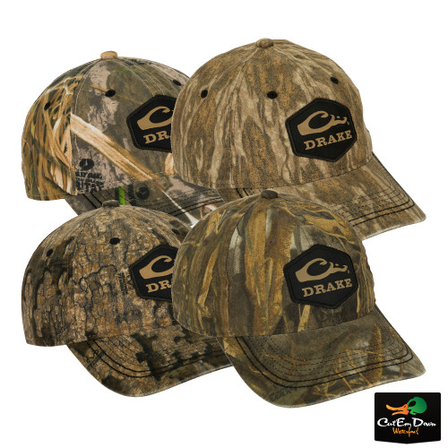 Drake Waterfowl Camo Cotton Twill Hex Patch Cap