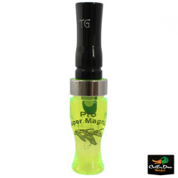 Tim Grounds Pro Super Mag Goose Call - Chartreuse and Black Acrylic