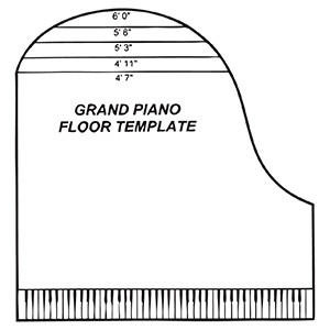 Buy Grand Piano Floor Template 4'7" - 6'0" | Howard Piano Industries
