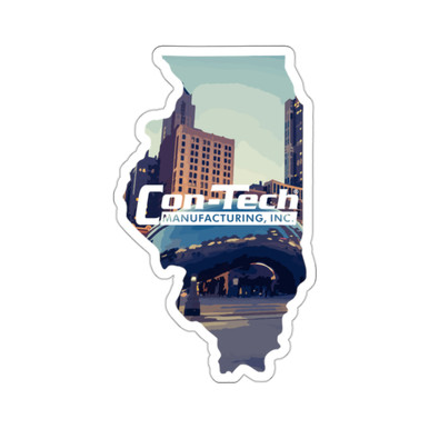 Illinois Sticker - Con-Tech Manufacturing Merch Store