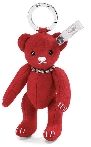 Steiff Red Felt Teddy Bear Keyring