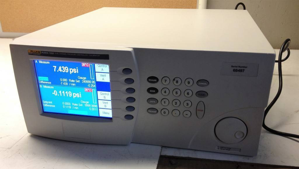 Fluke RUSKA 7252i Dual Channel Pressure Controller / Calibrator w ...