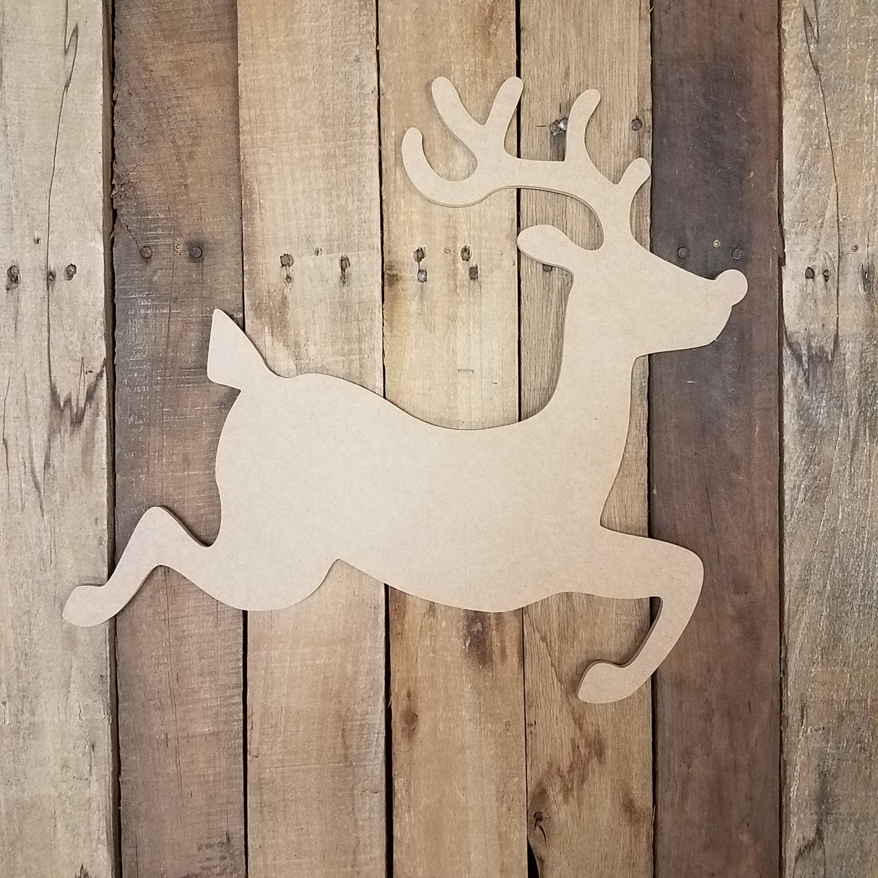 Buy Wooden Deer Head Cutout, Unfinished Deer Shape