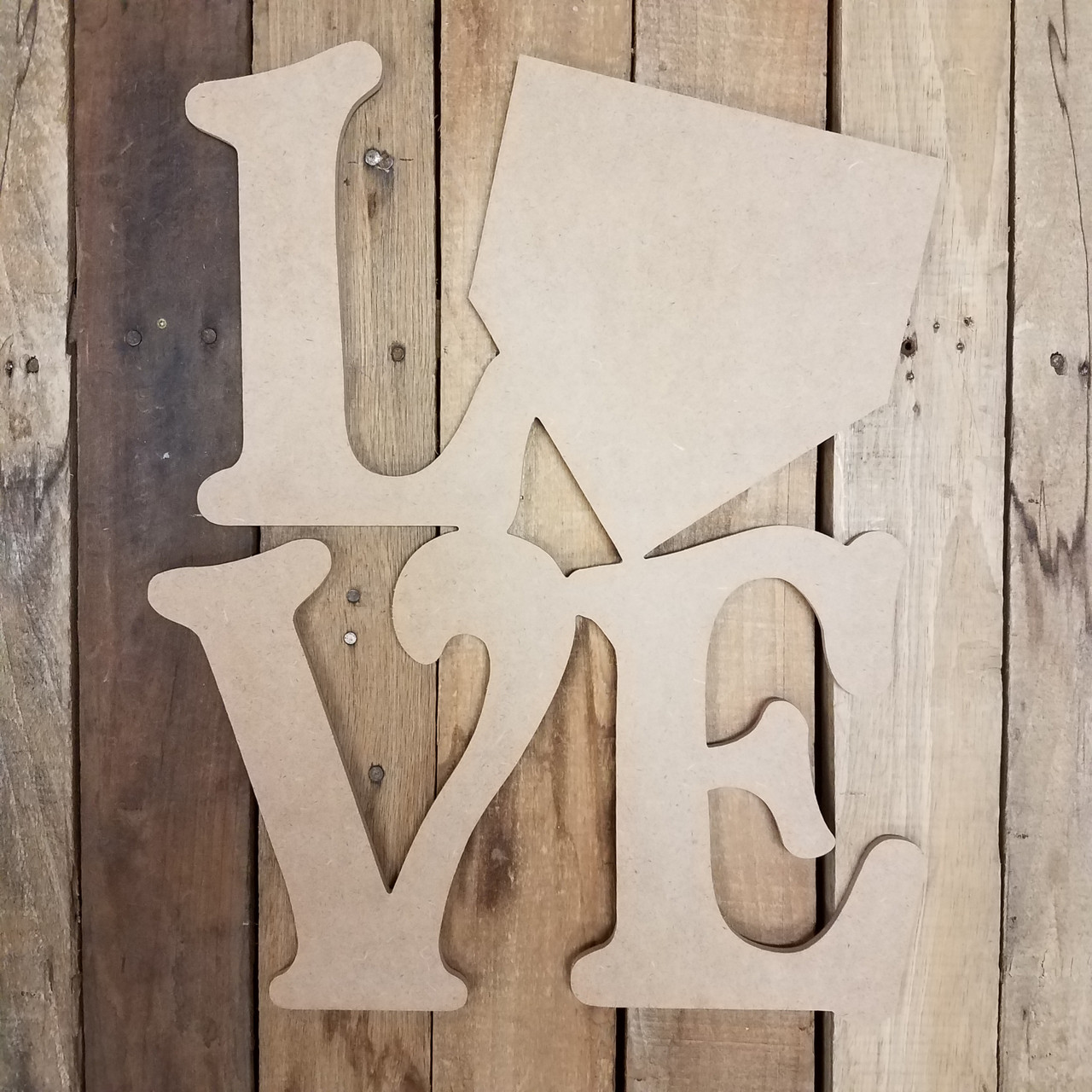 Love State Wall Art Wooden DIY Craft MDF - Build-A-Cross.com