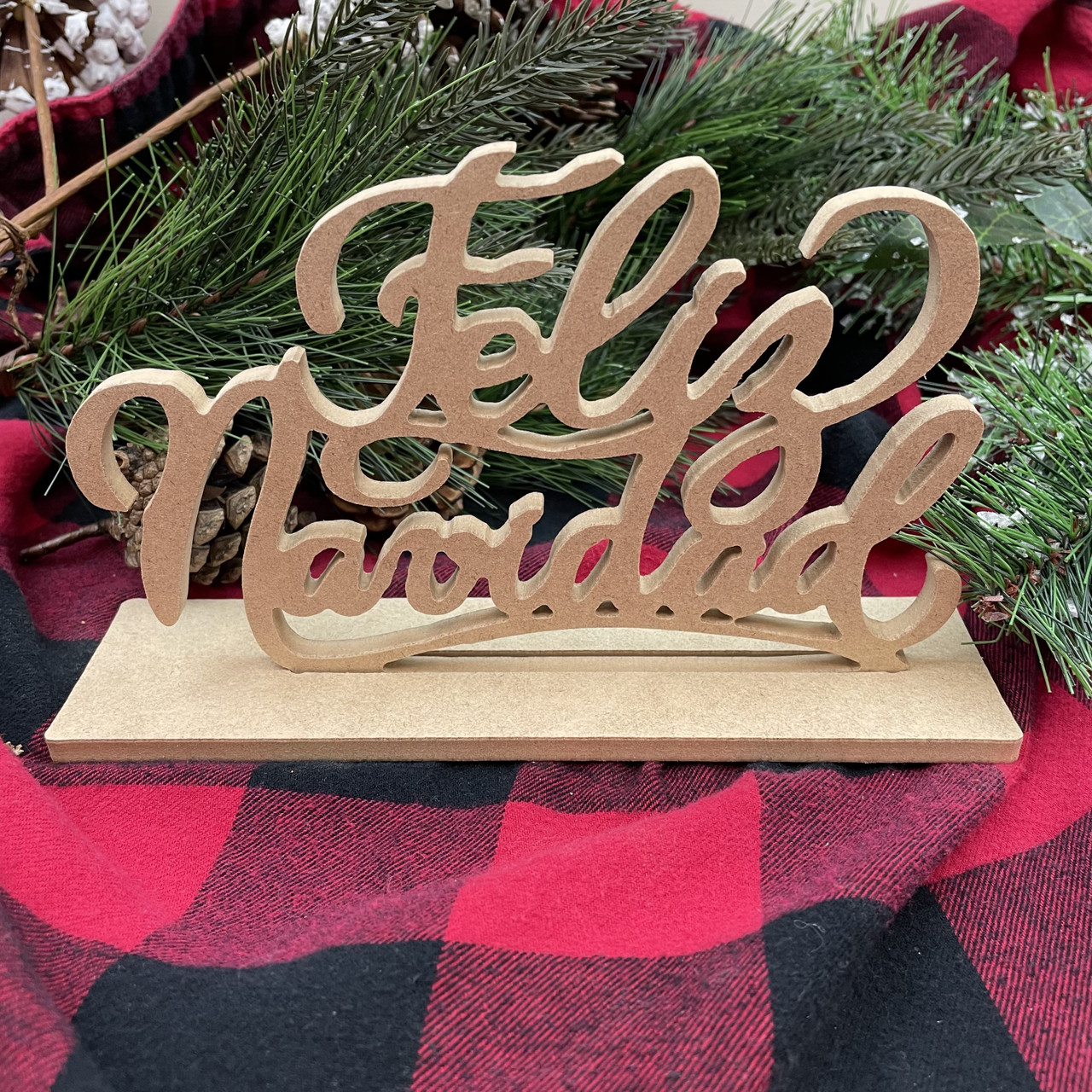 Feliz Navidad Script Word, Christmas Craft Shape - Build-A-Cross.com