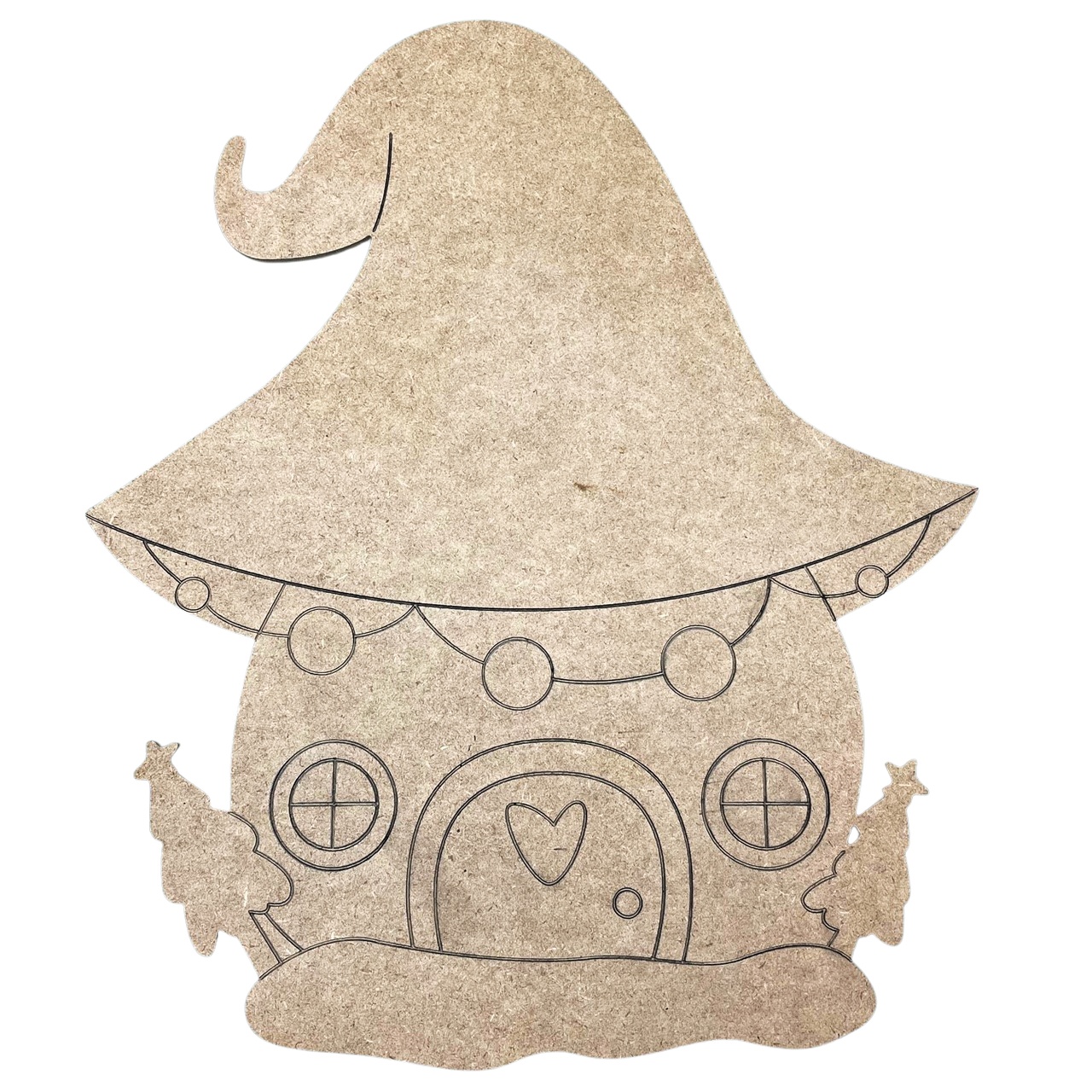 Online Christmas Craft Shape Christmas Gnome House cutouts