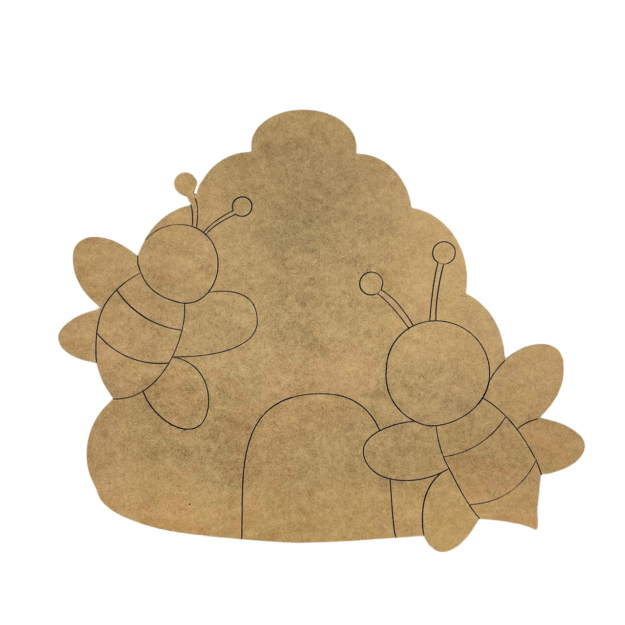 Buy Cute Honey Bee Cutout, Unfinished Animal Shape, Paint by Line