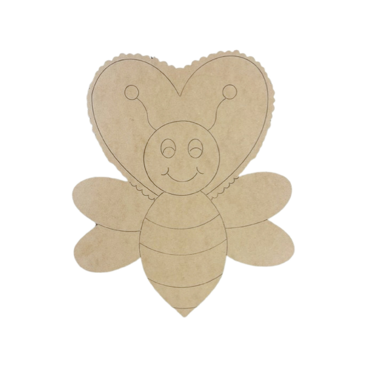 Valentine Honey Bee, Unfinished Craft, DIY Art - Build-A-Cross.com