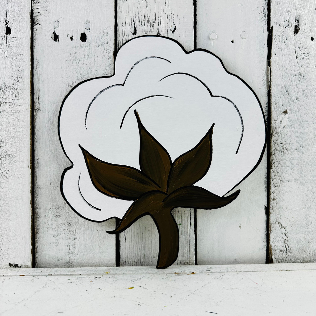 Buy Cotton Boll Wood Shape, Unfinished Craft