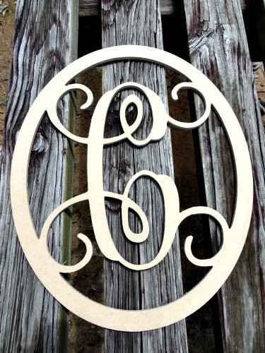 Unfinished Wooden Oval Frame Monogram Wooden Craft DIY Craft Wall Decor