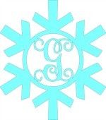Wooden Snowflake Monogram, Unfinished Wood Snowflake Shape