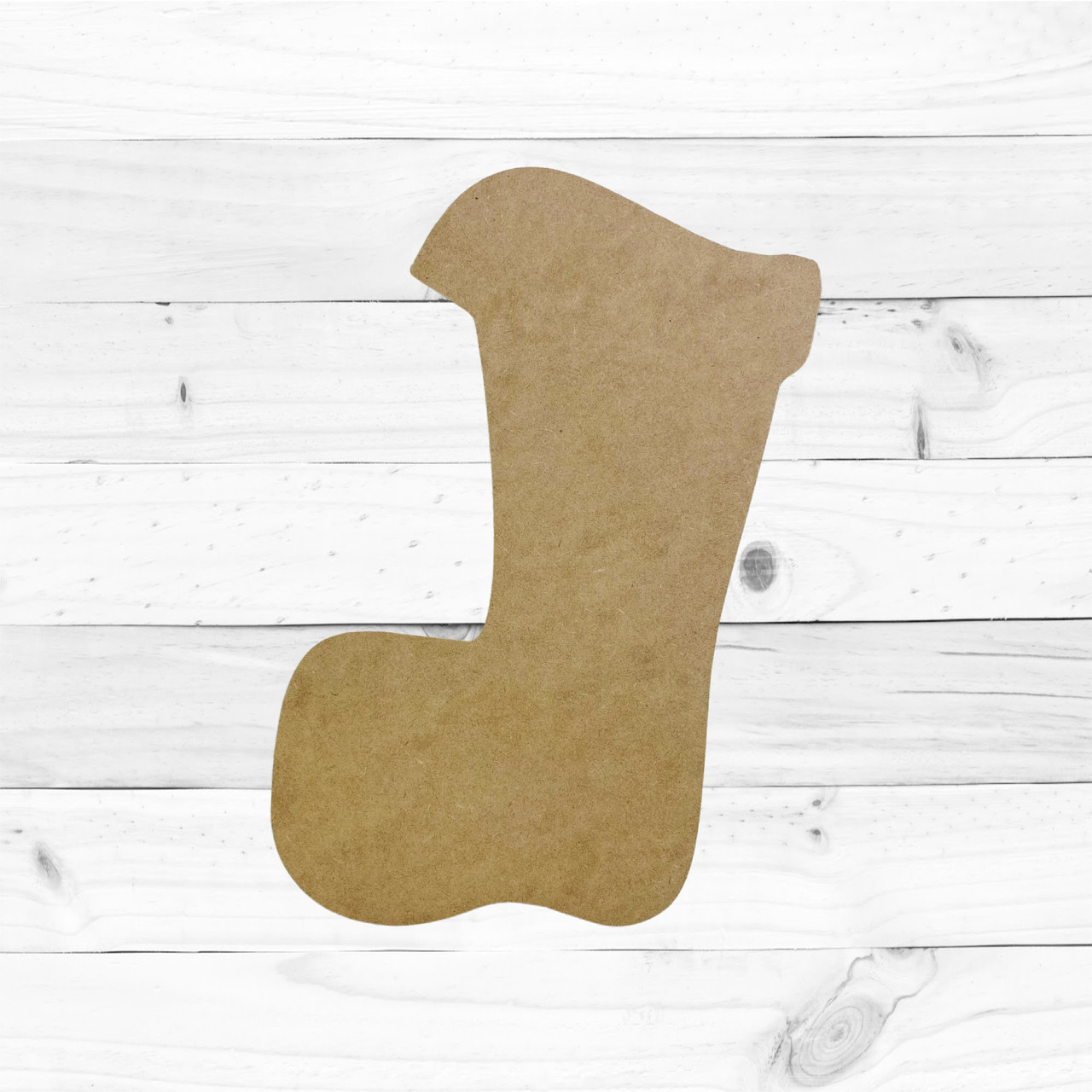 Christmas Stocking 2 Unfinished Wooden Cutout Shape | Build-A-Cross