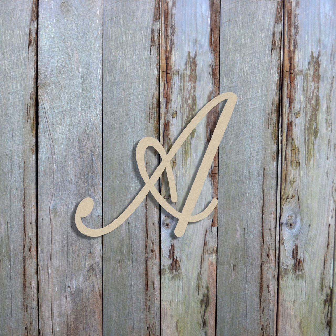 Shop Unfinished Wooden 3-Alphabet Letter Monogram Cutout