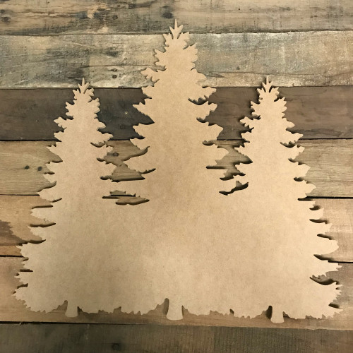 Wooden Christmas Tree Cutout, Wood Christmas Shape, Unfinished Craft