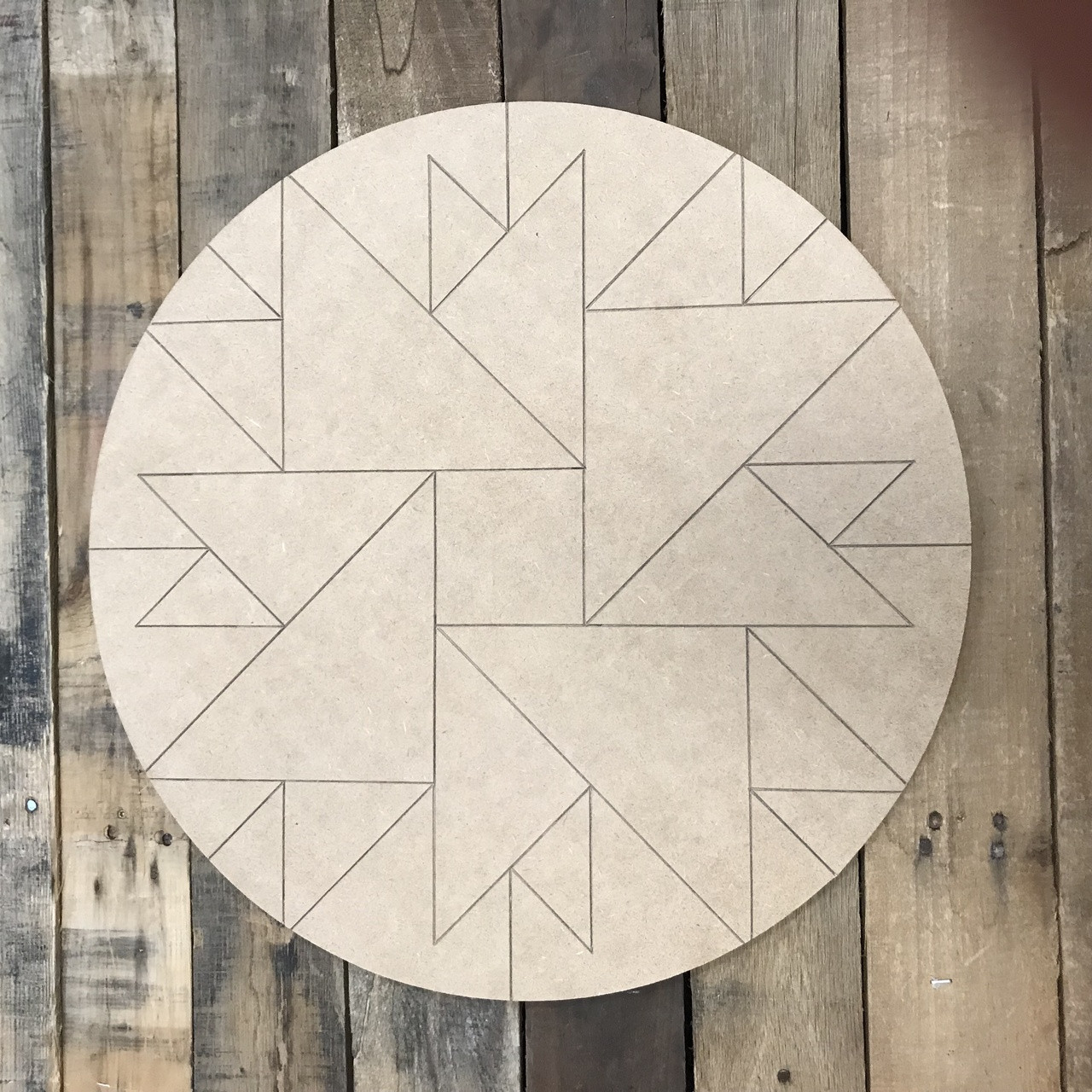 Buy Pattern 4 Circle Quilt, Wood Cutout, Unfinished DIY Craft